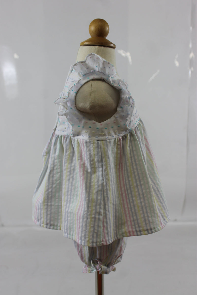 Brook Girl Bloomer Set - Pastel Stripe